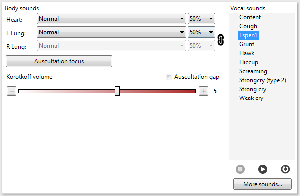 What are the available vocal sounds for SimNewB?