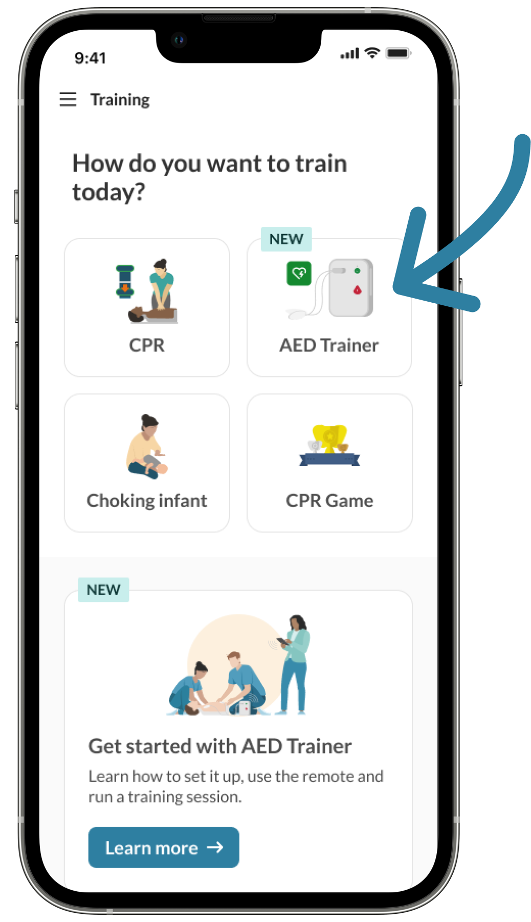 QCPR App - How to get started with AED Trainer