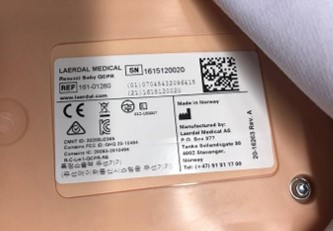 Where is the serial number located on my Resusci Baby QCPR?