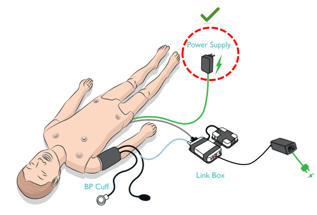 What is the Spare Part Number for SimJunior Manikin Power Supply?